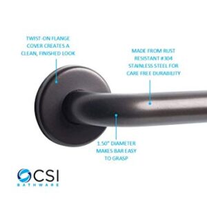 CSI Bathware Straight Grab Bar Bath, 18",1.50" Diameter Oil Rubbed Bronze