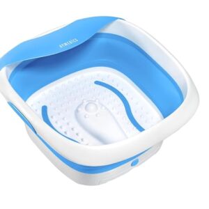 Homedics Compact Pro Spa Collapsible Footbath with Heat | Vibration Massage, ACU-Node Surface, Heat Maintenance | Improves Circulation, Soothe Tired Muscles, Collapsible Tub for Easy Storage