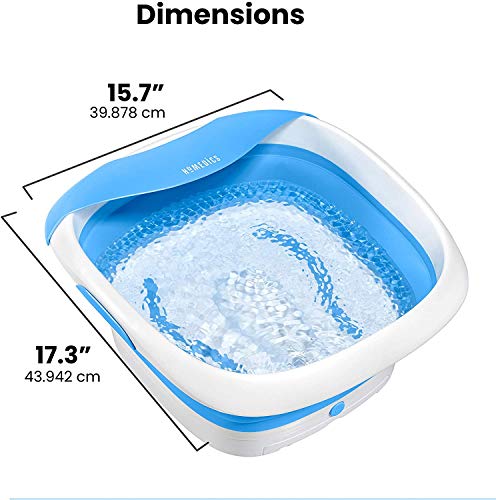 Homedics Compact Pro Spa Collapsible Footbath with Heat | Vibration Massage, ACU-Node Surface, Heat Maintenance | Improves Circulation, Soothe Tired Muscles, Collapsible Tub for Easy Storage