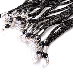 20 Pcs Black Sunglasses Strap Holder Adjustable Eyeglass Lanyard Rope Eyewear Retainer Cord Glasses Neck Strap String