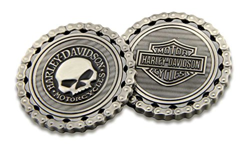 Harley-Davidson Skull/Bar & Shield Chain Challenge Coin, 1.75 inch 8005184