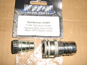 meyer snow plow 1/4" male & female quick coupler meyer # 15072 stock # 1304025 ;#g344t3486g 34bg82g285797