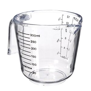 300ml Clear Plastic Measuring Baking Cups Handle Pour Spout Container