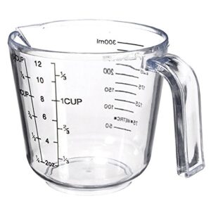 300ml Clear Plastic Measuring Baking Cups Handle Pour Spout Container