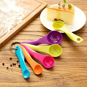 5pcs colorful measuring spoons set kitchen tool utensils cream cooking baking tool