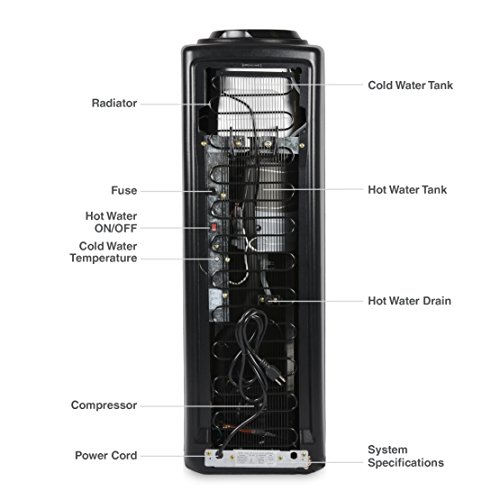 Brio CL520 Commercial Grade Hot and Cold Top Load Water Dispenser Cooler - Essential Series