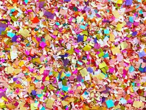 bright floral multicolored confetti biodegradable wedding confetti mix party decorations decor throwing send off (75g/2.5oz/1 litre)