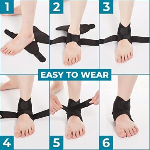 Bodyprox Ankle Support Brace, Breathable Neoprene Sleeve, Adjustable Wrap!