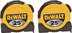 dewalt tape measure 1-1/8 " x 25 ' pack of 2