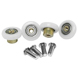 4PCS x Shower Door Rollers,Roller Diameter 19mm, for The Bathroom Pan Glass Sliding Door Pulleys/Runners/Wheels,Strong Load-Bearing Capacity, Ultra-Quiet,CY103-4PCS