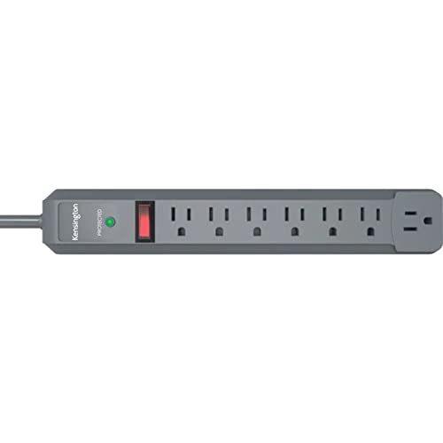 Kensington Guardian Premium Surge Protector, 7 AC Outlets, 6 ft Cord, 540 J, Gray