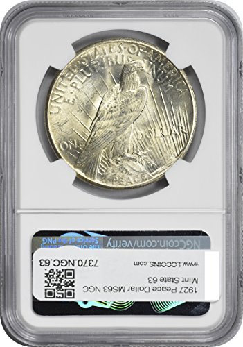 1927 Peace Dollar MS63 NGC