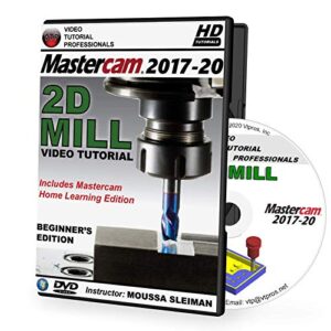 Mastercam 2017-2020 - 2D MILL Beginner 3-Axis Video Tutorial in 720p HD