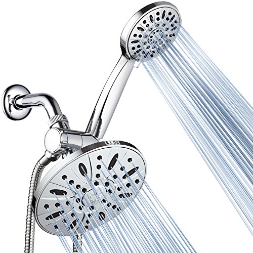 AquaDance 7" Premium High Pressure 3-Way Rainfall Combo Combines The Best of Both Worlds-Enjoy Luxurious Rain Showerhead and 6-Setting Hand Held Shower Separately or Together, Chrome