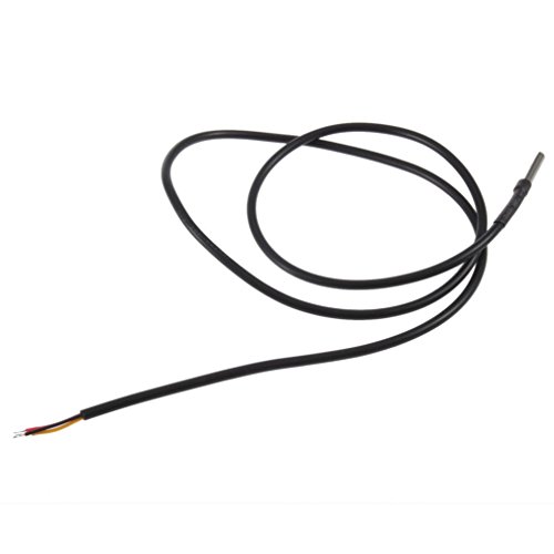 Aideepen 5pcs DS18B20 18B20 Waterproof Temperature Sensor Digital Thermal Stainless Steel Tube Probe 1 M/39.37''