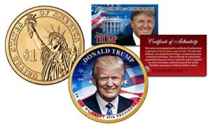 donald trump 45th president official colorized 2016 presidential dollar $1 coin