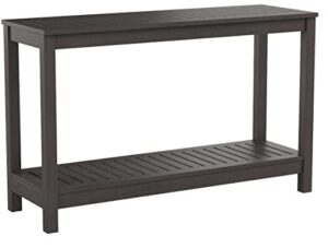 cambridge casual westlake console table indoor outdoor multifunctional buffet bar storage organizer, solid wood, dark grey