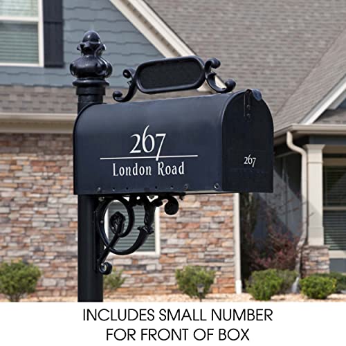 Personalized Mailbox Numbers - Street Address Vinyl Decal - Custom Decorative Numbering Street Name House Number Gift 3DY - Back40Life (E-004c)