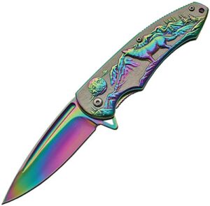 rite edge cn300403rb-brk wolf framelock a/o rainbow