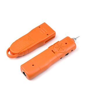 Ethernet Network Toner RJ11 RJ45 Network Cable Tester LAN Tracker Wire Finder Cat5 Cat6 with 2 Network Wire Stripper Toolkit Orange