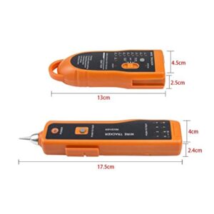 Ethernet Network Toner RJ11 RJ45 Network Cable Tester LAN Tracker Wire Finder Cat5 Cat6 with 2 Network Wire Stripper Toolkit Orange