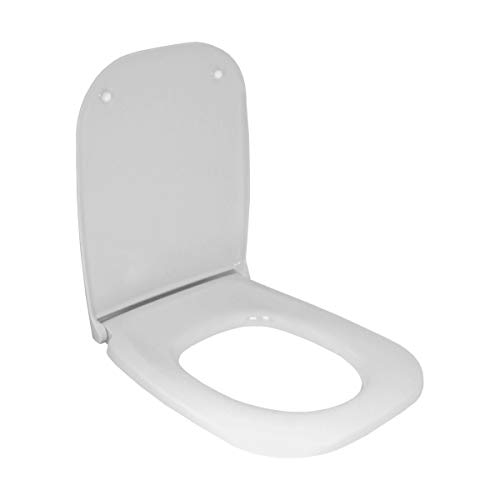 Seat and cover D-Code white hinges plastic with SoftClose