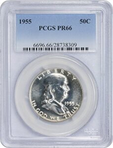 1955 franklin half dollar, pr66, pcgs