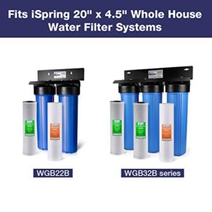 iSpring FP25B High Capacity 20” x 4.5” Water Replacement Cartridge Fine Sediment Filter, 5 Micron, 1 Piece, White