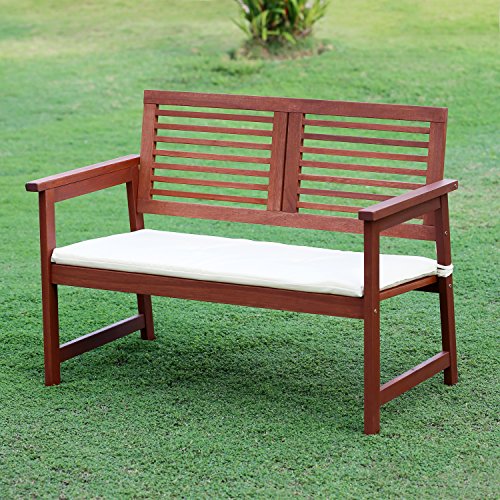 Furinno FG161167 Tioman Hardwood Outdoor Bench in Teak Oil, Natural