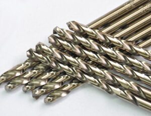 oxtul 10pcs,5/64",hss general purpose heavy duty jobber length cobalt twist drill bits,ideal for drilling on mild steel, copper, aluminum, zinc alloy etc.