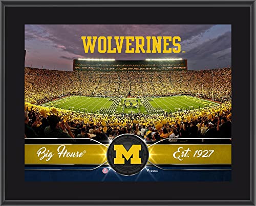 Michigan Wolverines 10" x 13" Sublimated Team Stadium Plaque - College Team Plaques and Collages