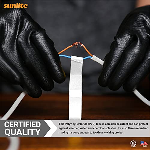 Sunlite E178 White ELECTRICAL Tape (10 Pack)