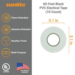 Sunlite E178 White ELECTRICAL Tape (10 Pack)