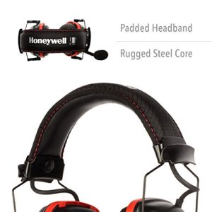 Honeywell Retail Sync Wireless Earmuff with Bluetooth 4.1 (RWS-53016), Black With Red Accents