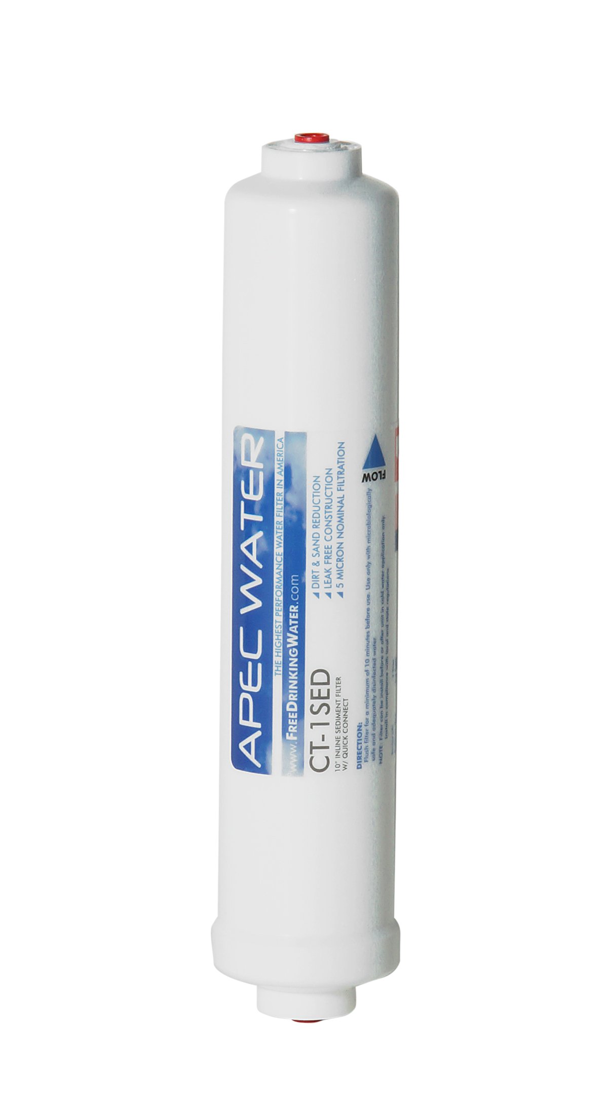 APEC CT-1SED US MADE 10" High Capacity Sediment Filter with 1/4" Quick Connect For ULTIMATE Series Countertop Water Filter System