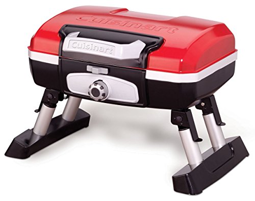 Cuisinart CGG-180T Portable, 17.6 x 18.6 x 11.8-Inch, Petit Gourmet Tabletop Gas Grill, Red & CCB-134 Comfort Grill Cleaning Brush