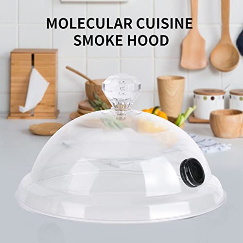 Smoking Cloche Dome Cover Smoking Guns Cup Covers Kitchen Cooking Smoke Acrylic Hood Smoke Infuser Cloche Lid for Smoker Sprayer Plates Bowls