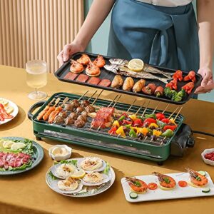 PPECHOT Electric Barbecue Grill, Picnic Barbecue, Home Barbecue, Smokeless Barbecue Grill, Indoor Korean Electric Grill, Teppanyaki