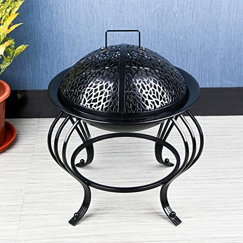 CENALIN Indoor Outdoor Carbon Basin Carbon Furnace Household Furnace Ten War BBQ Carbon Stove Charcoal Fire Basin Roasters(Small Rack + Stove + Baking Sheet)