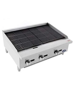 cookrite atrc-36 natural gas radiant commercial charbroiler heavy duty bbq grill broiler - 105,000 btu