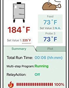 WiFi Electric Smoker Temperature Controller, 2 Probes, 1800 Watts