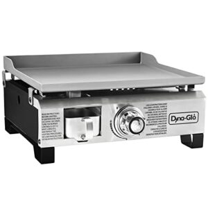 dyna-glo dgl260snp-d 17" portable 18,000 btu propane griddle – stainless steel