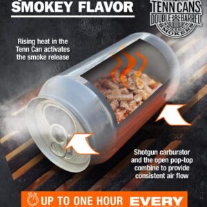 Dr. K's Tenn Cans 6 Pack - Convenient, No Mess Smoke Tube Grilling Gifts for Men | Premium Mesquite Pellets in an Easy to Use Can | Championship Flavor & Smoke Every Time, Up to 1hr Smoke Per Can