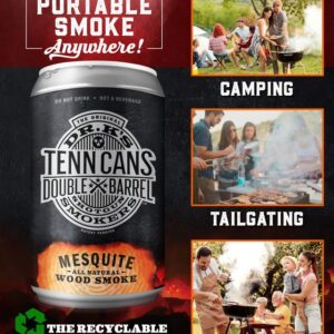 Dr. K's Tenn Cans 6 Pack - Convenient, No Mess Smoke Tube Grilling Gifts for Men | Premium Mesquite Pellets in an Easy to Use Can | Championship Flavor & Smoke Every Time, Up to 1hr Smoke Per Can