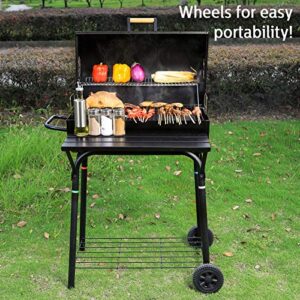 Charcoal Grill, Portable Barbecue Grill Tools for Outdoor Grilling Cooking Camping Hiking Picnics Tailgating Backpacking Party 31.1''x17.9''x 9''