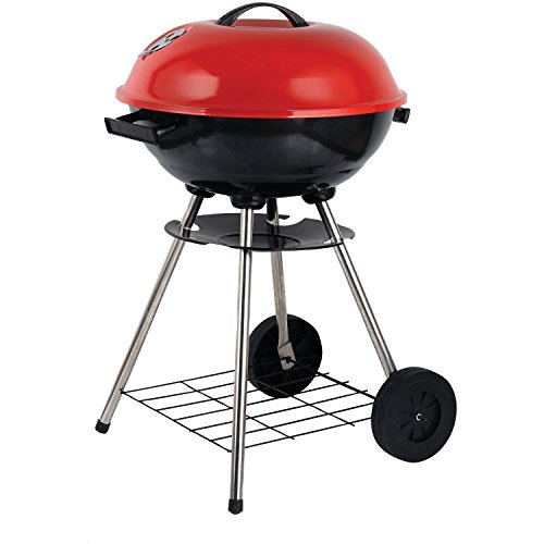 Brentwood BB-1701 BBQ Grill Portable Charcoal,17-inch,Red