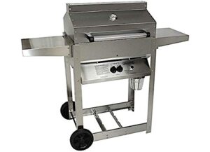 phoenix sdriv4lddp stainless steel riveted grill head on cart - lp