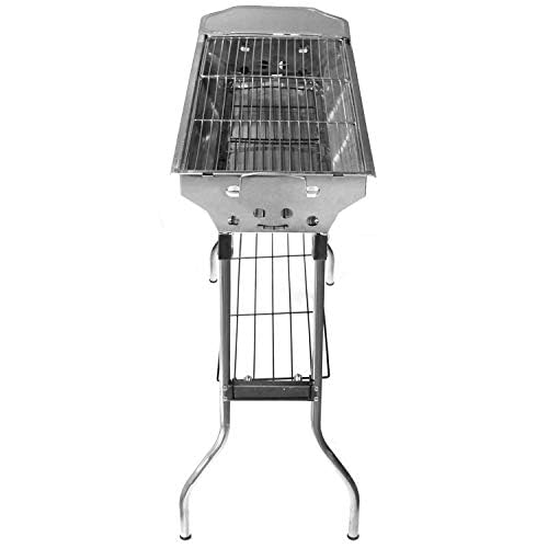 HTTMT- Refined Stable Version-2.0 Iron Portable Folding Barbecue Charcoal Grill Stove Shish Kebab Stainless Steel BBQ Patio Camping Fold Large [P/N: ET-COOK003]