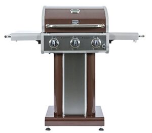 kenmore 3 burner outdoor patio gas bbq propane grill in, mocha