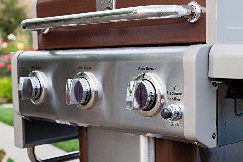 Kenmore 3 Burner Outdoor Patio Gas BBQ Propane Grill in, Mocha